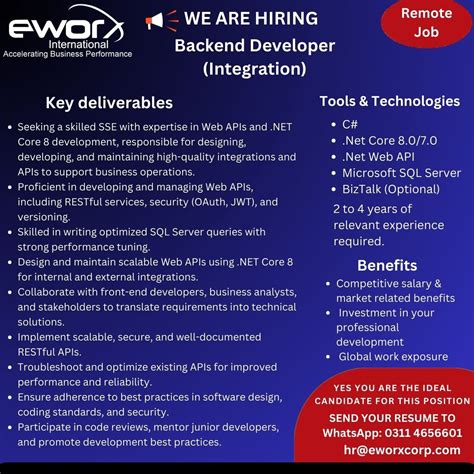 Eworx International On Linkedin Backenddev Backenddotnet Integration Integrationengineers