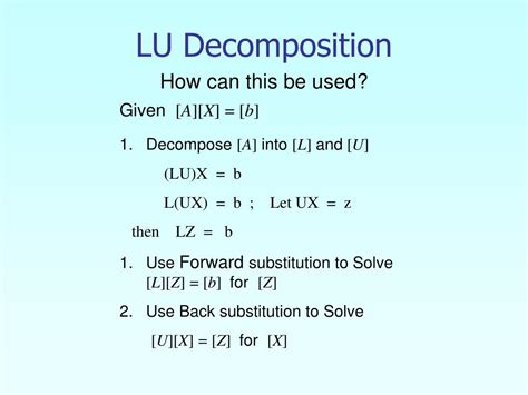 Ppt Lu Decomposition Powerpoint Presentation Free Download Id 5877366