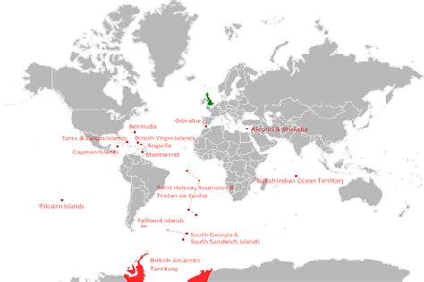 British Overseas Territories By Area Worldatlas Com