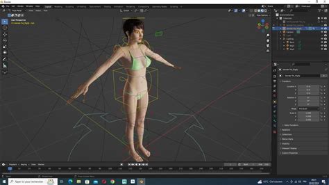 Nora Naked Girl In Bikini Low Poly FlippedNormals