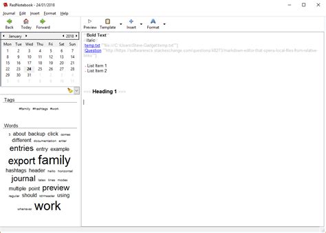 markdown editor that opens local files from relative links software