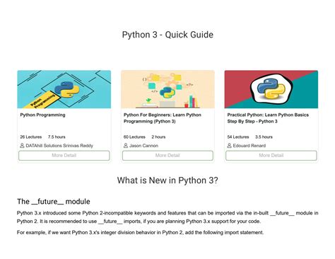 Solution Python 3 Quick Guide Studypool
