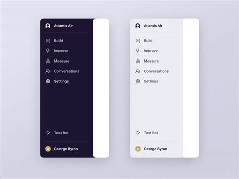 Dashboard Menu Website Menu Design Menu Layout User Interface Design