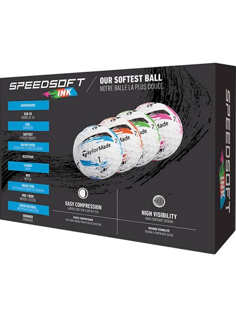 Taylormade Golfbälle Speedsoft Ink Multicolor 12er Pack Mehrfarbig