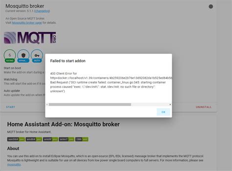 problem starting docker containers configuration home assistant