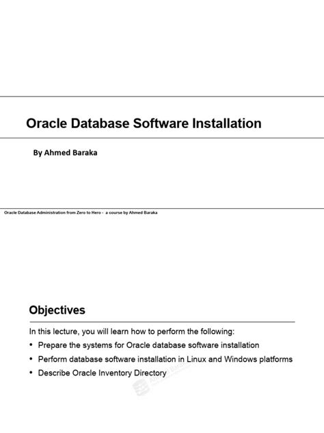 Oracle Db Software Installation Pdf