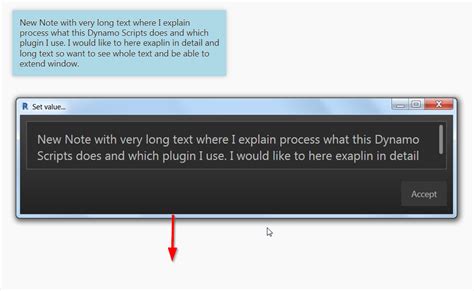 Bug Extending Note Window Down Does Not Work Issue 1816 DynamoDS