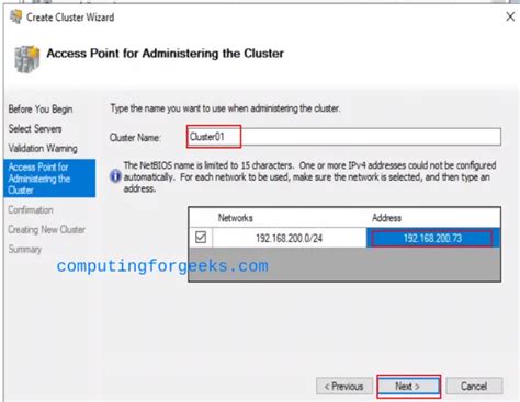 Configure Windows Server 2022 Failover Clustering Wsfc