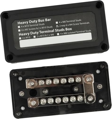 EXQUIMEUBLE Power Distribution Block With Cover Car Power Distribution Block Car Bus Bar With