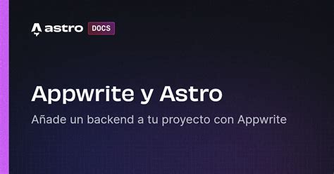 Appwrite Y Astro Docs