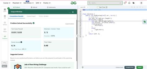 Geeksforgeeks Dsa Codingjourney Gfg160 Geekstreak2025 Saksham
