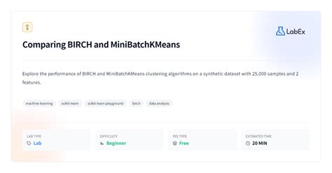 Comparing Birch And Minibatchkmeans Clustering Algorithms Labex
