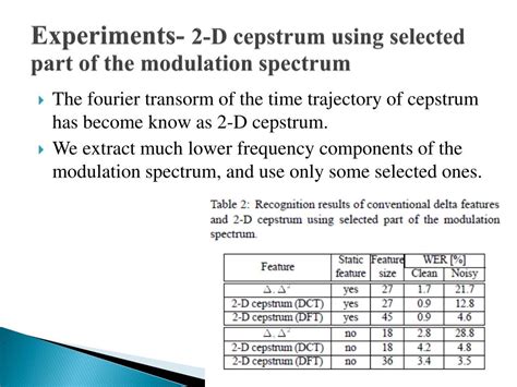 Ppt On Properties Of Modulation Spectrum For Robust Automatic Speech