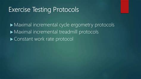 Introduction To Exercise Testing PPTX