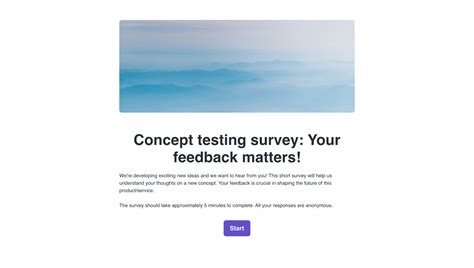 Concept Testing Survey Template Formaloo