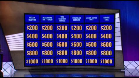 Jeopardy Game Board Game Shows Wiki Fandom