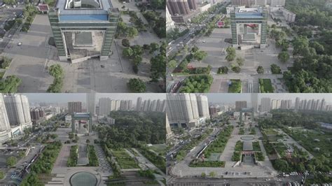 航拍吉林世纪广场 Hlg视频素材下载