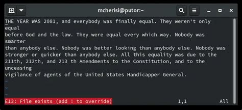 Specify Name Save As When Saving File In Vi Vim Putorius