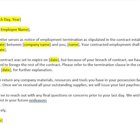 Employee Separation Letter Etsy