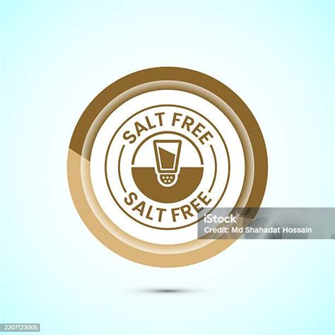 소금 무료 아이콘 디자인 그림입니다 소금 기호 없음 나트륨 프리 아이콘 골드 컬러 버튼 디자인 건강관리와 의술에 대한 스톡 벡터 아트 및 기타 이미지 Istock