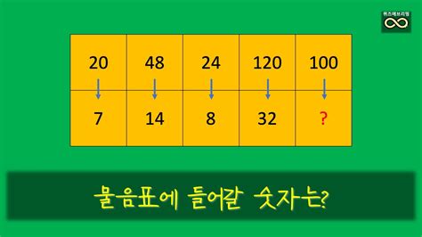 숫자추리 퀴즈 물음표에 들어갈 숫자를 맞춰라 퀴즈