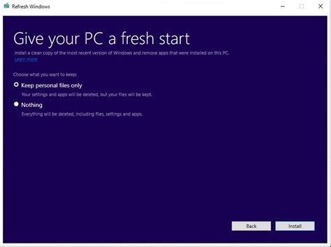 How To Use Refresh Windows To Do A Clean Install Of Windows 10 Anniversary Update Windows