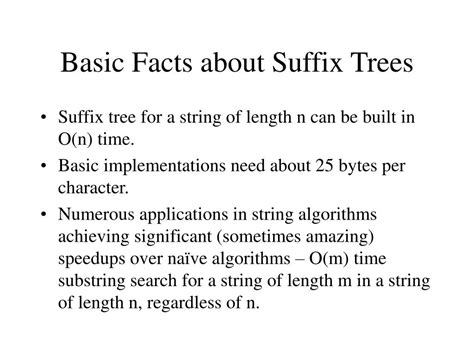 ppt suffix trees come of age in bioinformatics powerpoint presentation id 1079368