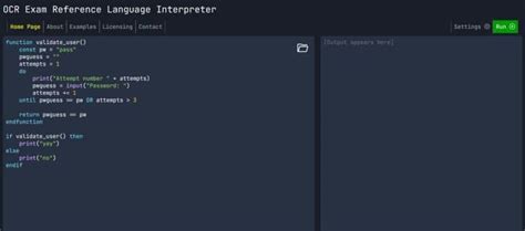 An Exam Reference Language Interpreter Rectangle Red