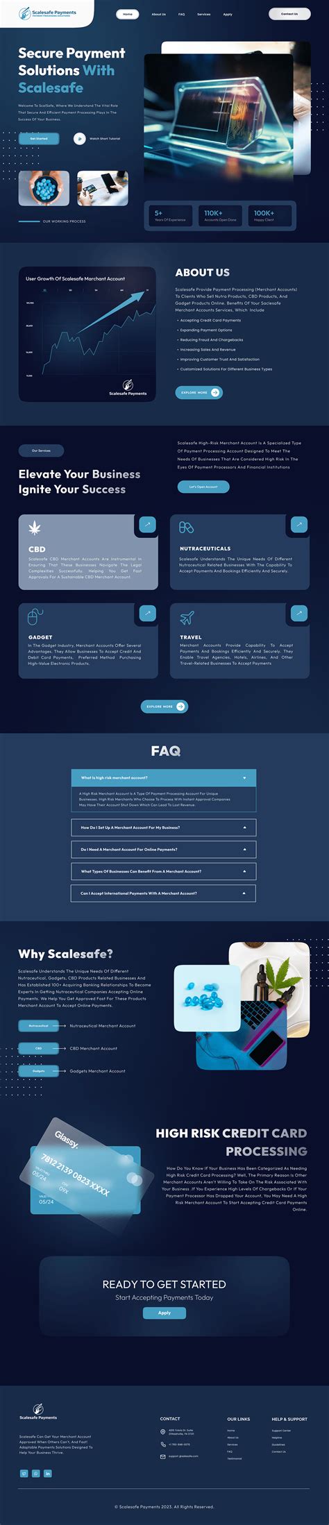 Secure Payment Solution Landing Page UI Design Concept On Behance