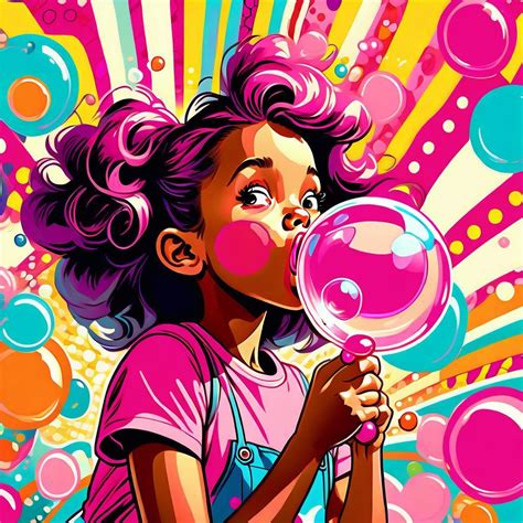 Free Girl Blowing Bubble Ai Image 10491532