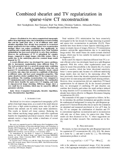 Combined Shearlet And Tv Regularization In Sparse View Ct Reconstruction