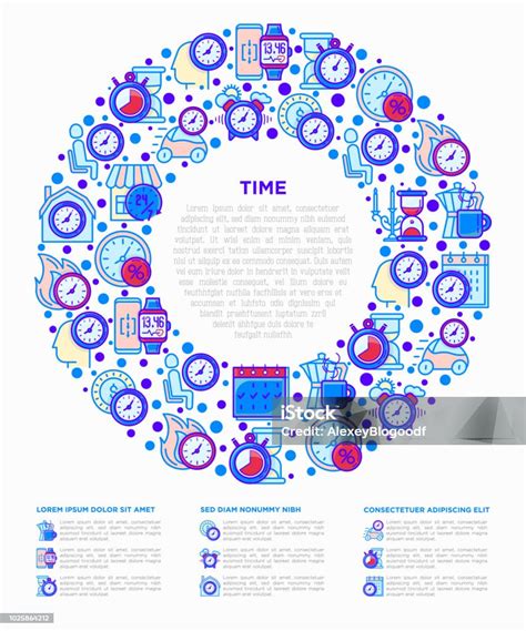원 선 아이콘에서에서 시간 개념 커피 시간 스톱 워치 스마트 시계 뜨거운 시간 판매 마감 알람 오픈 시간 카운트 다운 현대 벡터 그림 인쇄 매체에 대 한 템플릿입니다 가정의