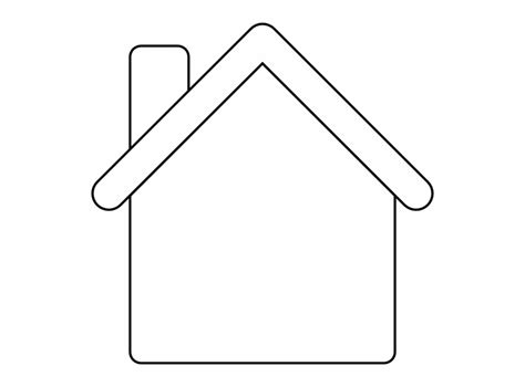 House Outline Clipart Black And White