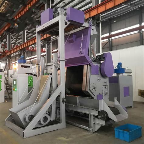 automatic loading and unloading shot blast blasting machine tumble