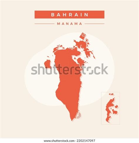 바레인의 국가 지도 바레인의 지도 벡터 스톡 벡터로열티 프리 2202147097 Shutterstock
