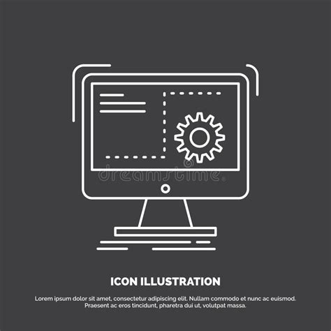 Command Computer Function Process Progress Icon Line Vector Symbol