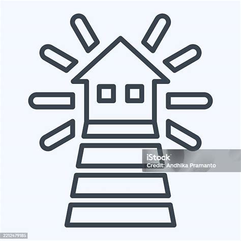 아이콘 라이트 하우스 빛 기호와 관련이 있습니다 선 스타일 디자인 편집 가능 기념일에 대한 스톡 벡터 아트 및 기타 이미지 기념일 날씨 등대 Istock