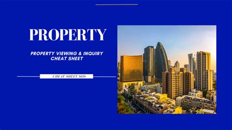 Cheat Sheet Part 1 Property Viewing And Inquiry