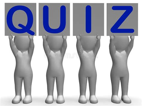Quiz Banners Means Quiz Games Or Exams Stock Illustration