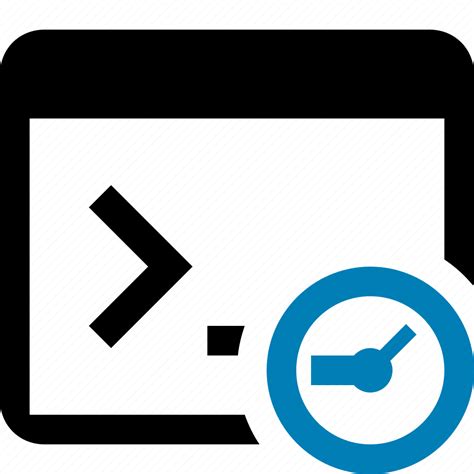 Clock Cmd Command Prompt Shell Terminal Icon Download On Iconfinder