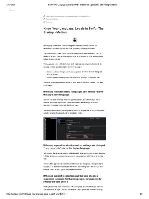Know Your Language Locale In Swift By Riccardo Cipolleschi The Startup Medium Pdf
