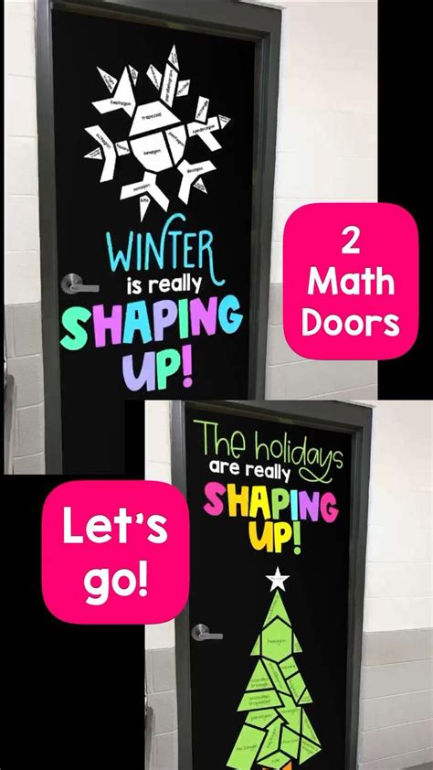 Math Classroom Doors For Winter Winter Math Math Door Decorations