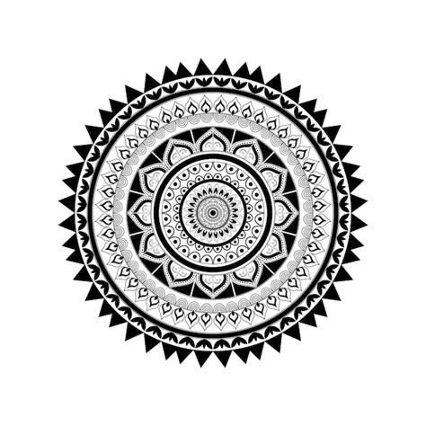 Premium Vector Black And White Mandala Mandala Circle Pattern