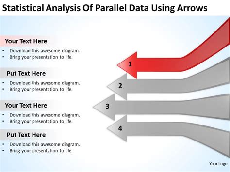 Powerpoint Business Statistical Analysis Of Parallel Data Using Arrows Templates Presentation