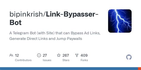 GitHub Bipinkrish Link Bypasser A Telegram With Site That Can Bypass Ad Links