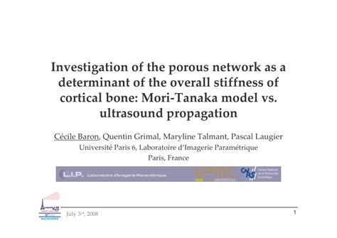 Pdf Investigation Of The Porous Network As A Determinant Of The Overall Stiffness Of Cortical