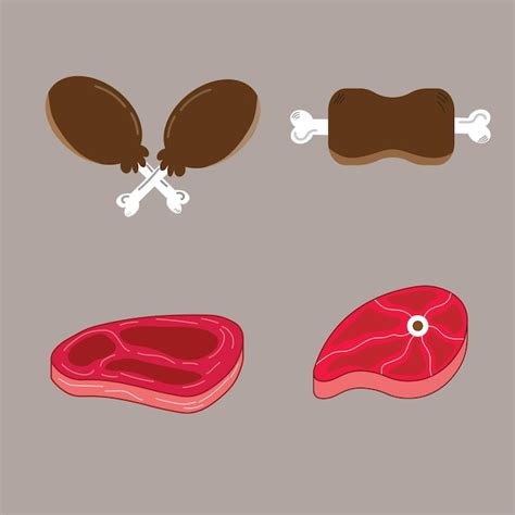Premium Vector Meat Vector Free Editable