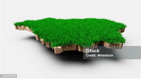 벨로루시지도 토양 토지 지질학 단면의 3d 렌더링 흰색 배경에 푸른 잔디 0명에 대한 스톡 사진 및 기타 이미지 0명 3
