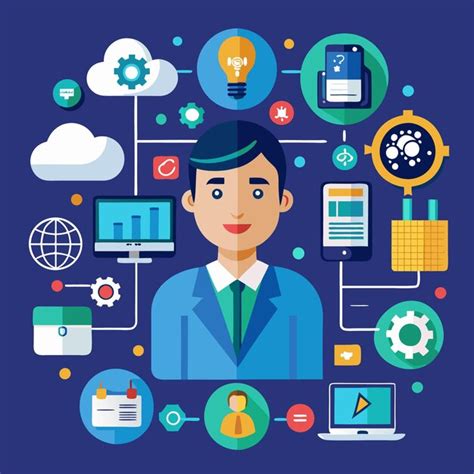 Information Technology Icon Set Containing Cloud Computing It Manager Big Data Data Analytics