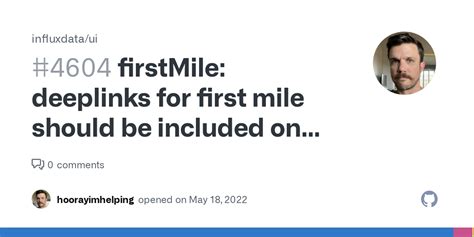 firstmile deeplinks for first mile should be included on the internal docs page · issue 4604